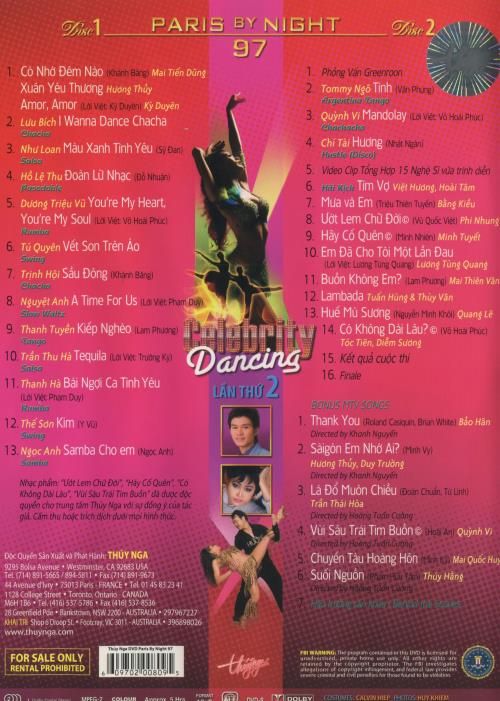Paris By Night 97: Celebrity Dancing: Lan Thu 2 2-Disc Set – NeverDieMedia
