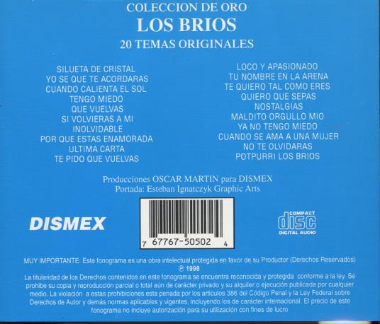 Los Brios: Coleccion De Oro: 20 Temas Originales – NeverDieMedia
