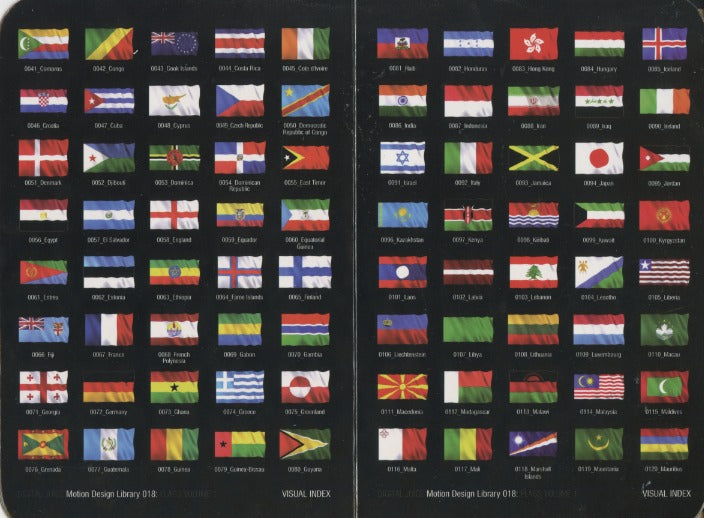 Motion Design Elements Library: Flags Vol. 1 4-Disc Set – NeverDieMedia
