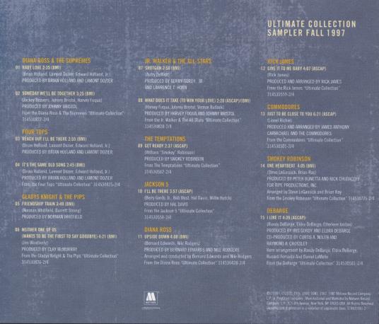Motown: The Ultimate Collection: Sampler Fall 1997 Promo – NeverDieMedia