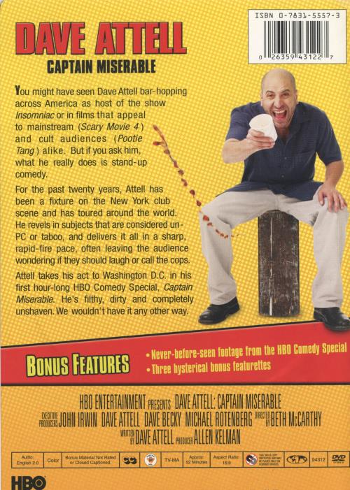 Dave Attell: Captain Miserable Signed – NeverDieMedia