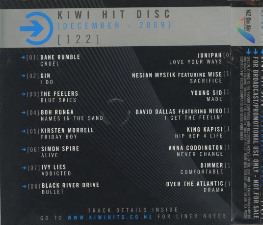 Kiwi Hit Disc: December 2009 #122 Promo – NeverDieMedia