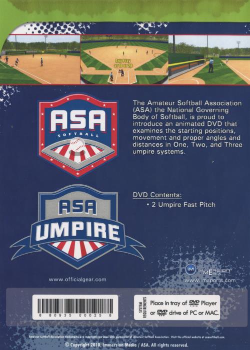 ASA Umpire Mechanics: Two Umpire Fast Pitch System Vol. II – NeverDieMedia