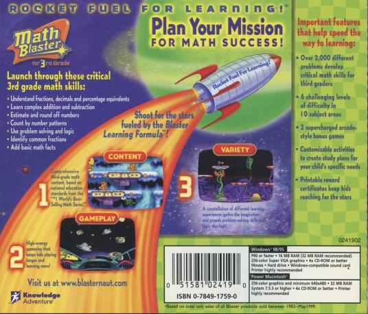 Math Blaster: For 3rd Grade – NeverDieMedia