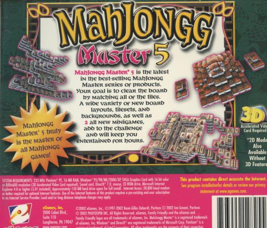 MahJongg Master 5 – NeverDieMedia
