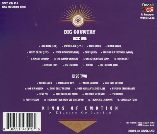 Big Country: Kings Of Emotion: A Diverse Collection 2-Disc Set ...