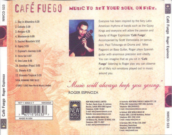 Roger Espinoza: Cafe Fuego Signed – NeverDieMedia
