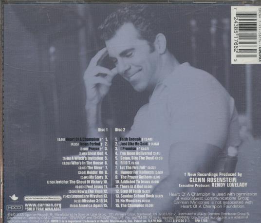 Carman: Heart Of A Champion Signed 2-Disc Set – NeverDieMedia