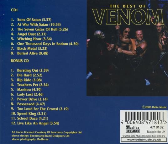 Venom: Witching Hour: The Best Of Venom 2-Disc Set – NeverDieMedia