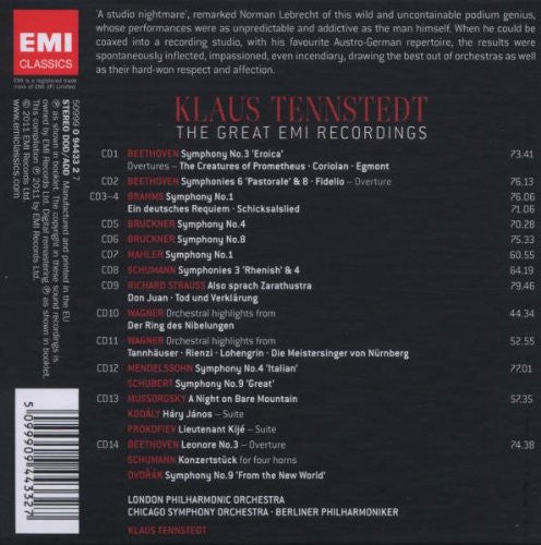 Klaus Tennstedt: The Great EMI Recordings 14-Disc Set – NeverDieMedia