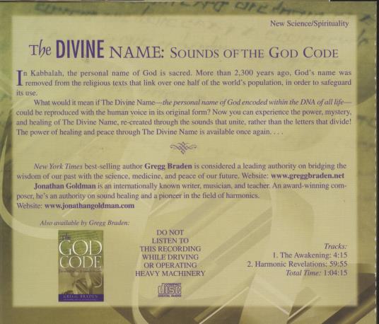 The Divine Name: Sounds Of The God Code – NeverDieMedia