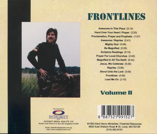 Kent Henry: Frontlines: Live Worship Volume II – NeverDieMedia
