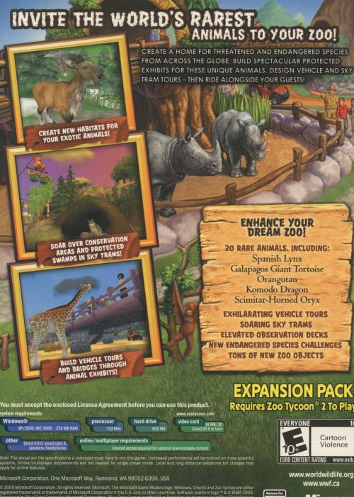 Zoo Tycoon: Endangered Species 2 w/ Manual – NeverDieMedia