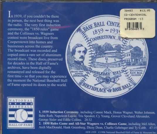Baseball Centennial: 1839-1939 – NeverDieMedia