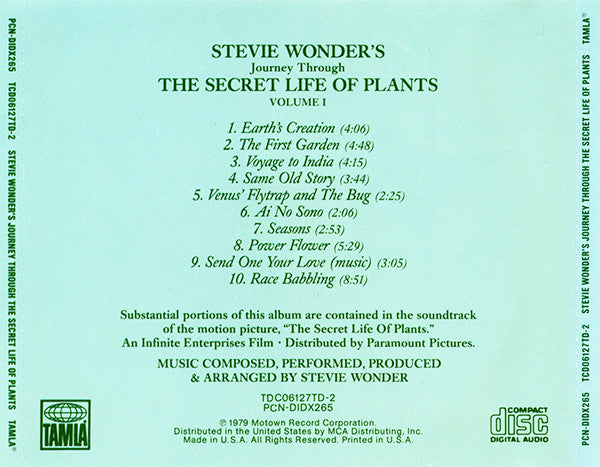 Stevie Wonder: Journey Through The Secret Life Of Plants Volume 1 ...