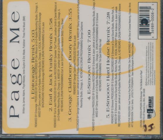 Entourage: Page Me (Remix) 5-Track – NeverDieMedia