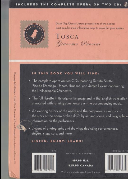 Tosca: Giacomo Puccini 2-Disc Set w/ Book – NeverDieMedia