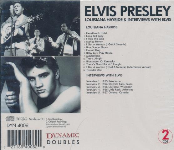 Elvis Presley: Louisiana Hayride & Interviews With Elvis 2-Disc Set ...