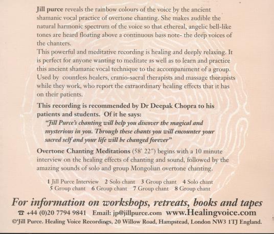 Jill Purce: Overtone Chanting Meditations – NeverDieMedia