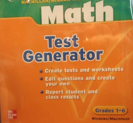 Macmillan/McGraw-Hill Math: Test Generator Grade 1-6 – NeverDieMedia