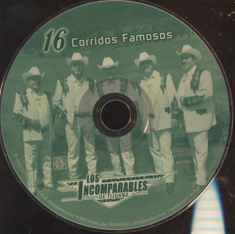 Los Incomparables De Tijuana: 16 Corridos Famosos w/ No Artwork ...