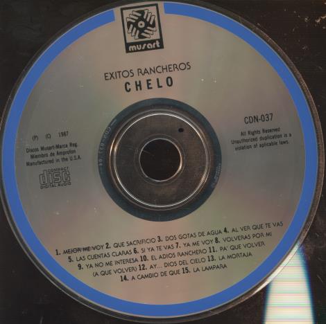 Chelo: Exitos Rancheros w/ No Artwork – NeverDieMedia