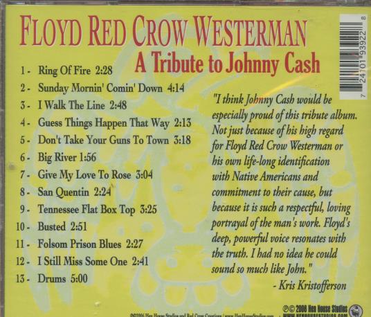 Floyd Red Crow Westerman: A Tribute To Johnny Cash – NeverDieMedia