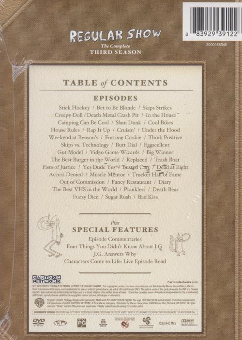 Regular Show: The Complete Third Season 3-Disc Set – NeverDieMedia