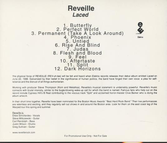 Reveille: Laced Promo w/ Back Artwork – NeverDieMedia