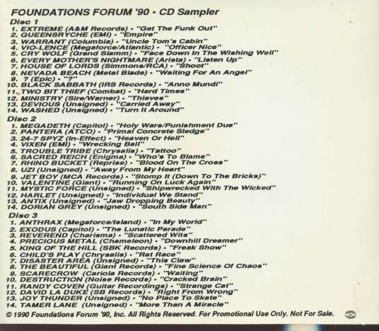 Foundations Forum '90 Promo 3-Disc Set – NeverDieMedia