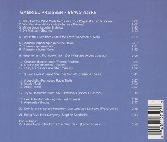 Gabriel Preisser: Being Alive Signed – NeverDieMedia