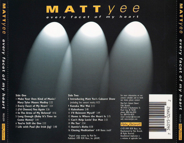 Matt Yee: Every Facet Of My Heart Signed – NeverDieMedia