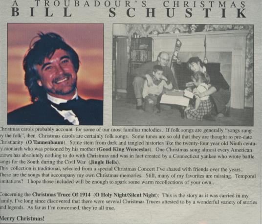 Bill Schustik: A Troubadour's Christmas – NeverDieMedia