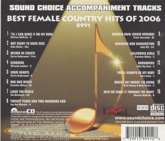 Sound Choice: Best Female Country Hits Of 2006 – NeverDieMedia