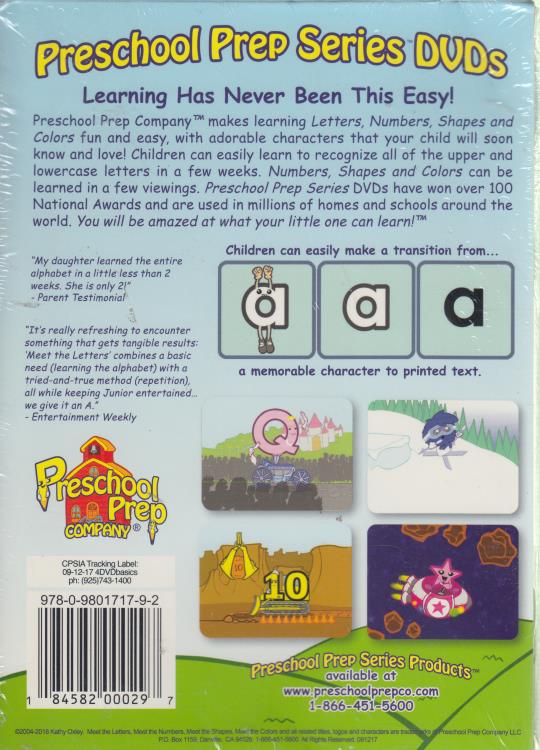 Meet The Letters, Meet The Numbers, Meet The Shapes, Meet The Colors 4 ...