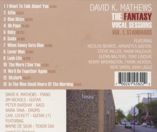 David K. Mathews: The Fantasy Vocal Sessions: Standards Vol. 1 ...