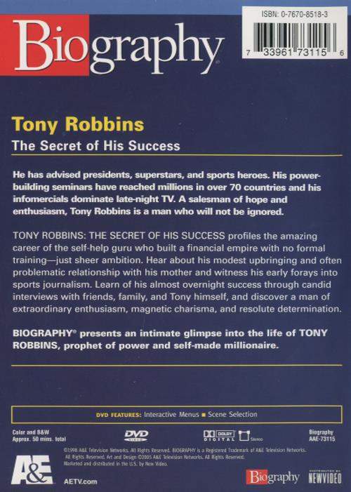 Biography: Tony Robbins: The Secret Of His Success – NeverDieMedia