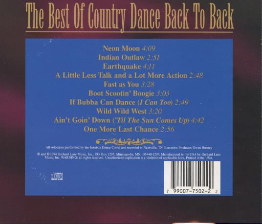 The Jukebox Dance Corral: The Best of Country Dance Back to Back ...