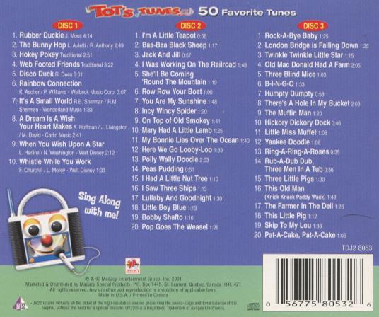 Tot's Tunes: 50 Favorite Tunes 3-Disc Set – NeverDieMedia
