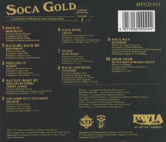 Soca Gold Volume 1 – NeverDieMedia
