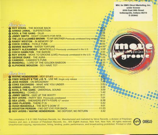Move To Groove: The Best Of 1970s Jazz / Funk 2-Disc Set – NeverDieMedia