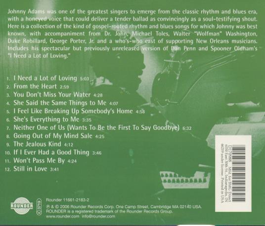 Johnny Adams: The Great Johnny Adams R&B Album – NeverDieMedia