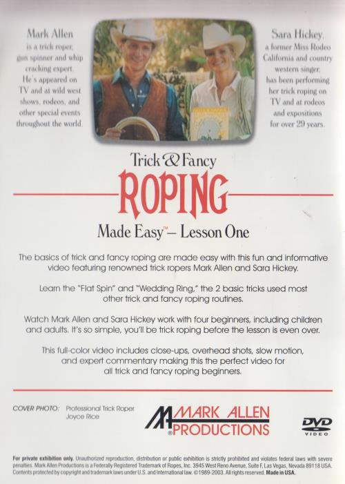 Trick & Fancy Roping Made Easy: Lesson 1: Flat Spin & Wedding Ring ...