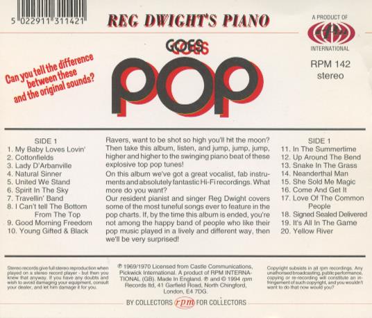 Reg Dwight's Piano: Goes Pop – NeverDieMedia