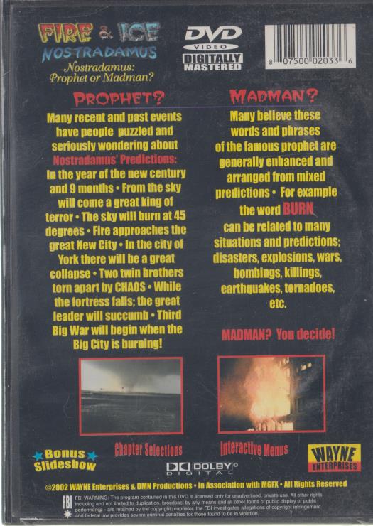 Fire & Ice: Nostradamus: Prophet Or Madman? – NeverDieMedia