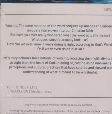 Jeff Kinley: Worship: Simplicity & Intimacy With Jesus MP3 – NeverDieMedia