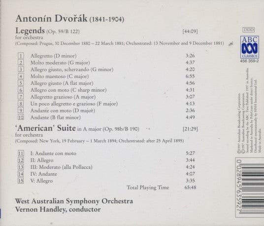 Antonin Dvorak: Legends / American Suite – NeverDieMedia