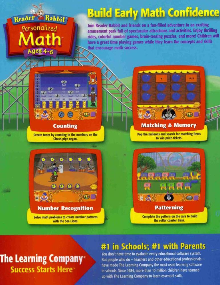 Reader Rabbit Personalized Math: Ages 4-6 – NeverDieMedia