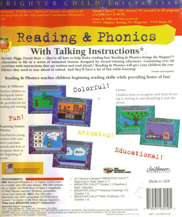 Muppets: Reading & Phonics – NeverDieMedia