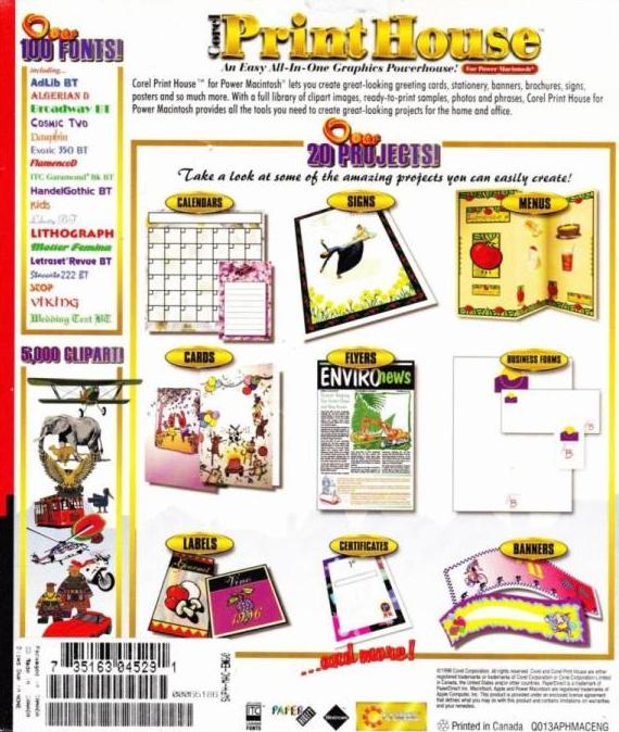 Corel Print House w/ Manual – NeverDieMedia